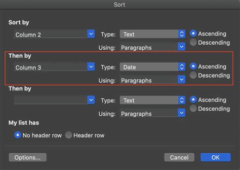 How To Sort A Table Within Microsoft Word Documents