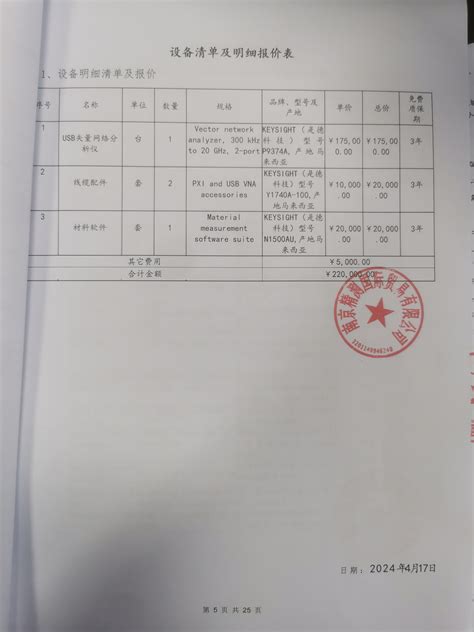 中标公示电磁参数测试系统进口二次招标 wz 2024005 1