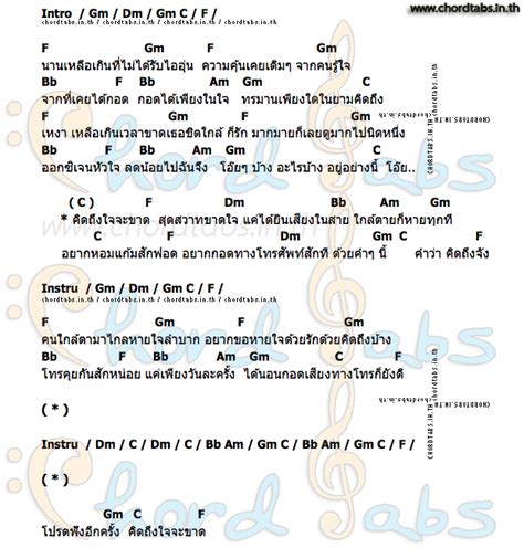คิดถึงใจจะขาดคอร์ด คอร์ด คิดถึงใจจะขาด ไชโย ธนาวัฒน์