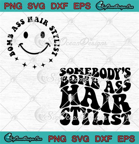 Somebodys Bomb Ass Hair Stylist Svg Funny Trendy Hair Stylist Retro