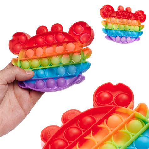 Zabawka sensoryczna Push Bubble Pop krab tęczowy 11678650499