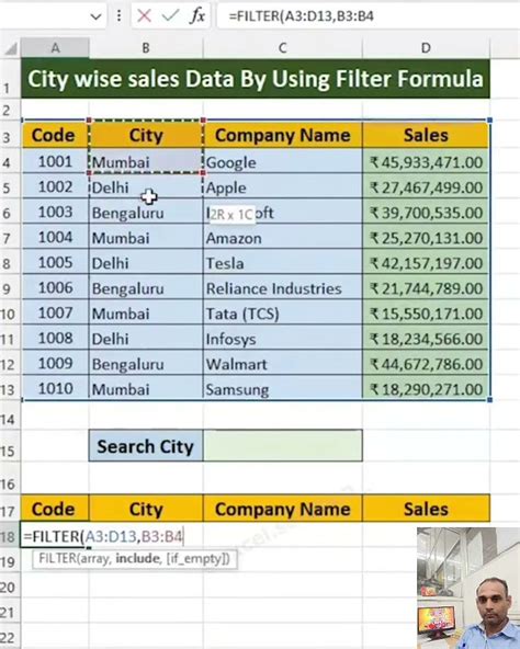 Filter Formula से Search Box कैसे बनाते हैexcel Filterfunction Exceltips Ytshorts Youtube