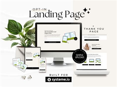 Systeme Io Opt In Page Landing Page Lead Magnet Page Coaching Template Email Marketing