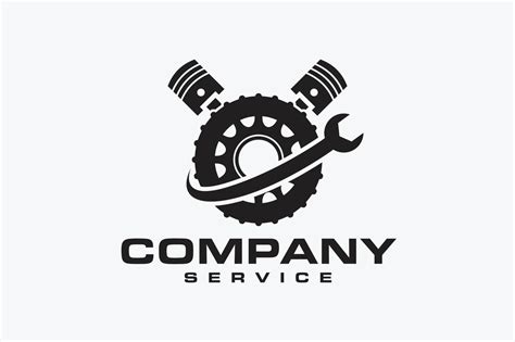 Piston Wheel Wrench Logo 22387159 Vector Art At Vecteezy