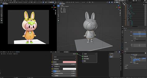 Blender 卡通蜡笔小兔子 Bk侠客 站酷zcool