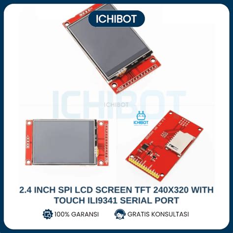 2 4 Inch Spi Lcd Screen Tft 240x320 With Touch Ili9341 Serial Port Ichibot Store