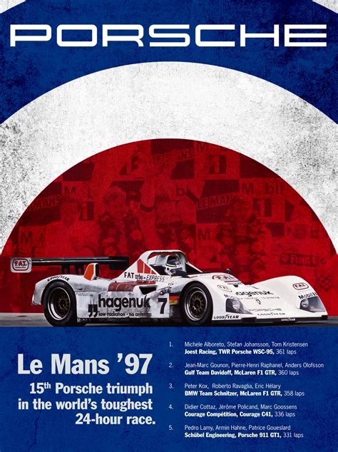 Porsche Le Mans 97 Victory Poster