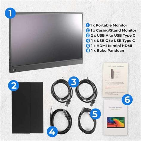 Jual Zeuslap Portable Monitor Fhd Ips 15 6 Inch 1080p Touchscreen