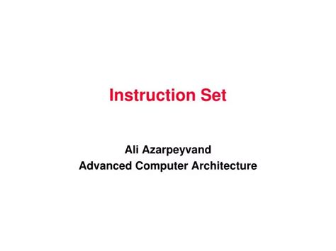 PPT Instruction Set PowerPoint Presentation Free Download ID