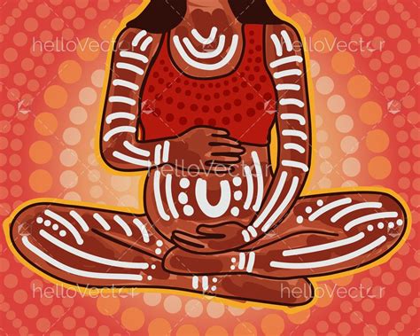 Pregnant Woman Aboriginal Dot Artwork Download Graphics And Vectors