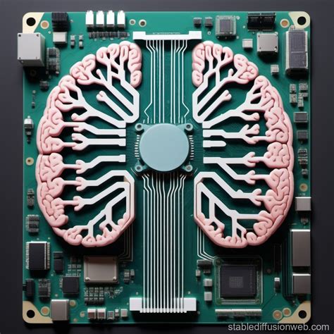 Ai Generated 2d Brain Inspired Cpu Motherboard Print Stable Diffusion