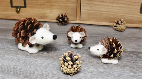 Diy Pine Cone Hedgehogs Needle Felt Autumn Crafts The Wishing Shed Youtube