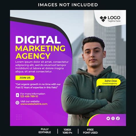 Banner Publicitario De Agencia De Marketing Digital Y Plantilla De
