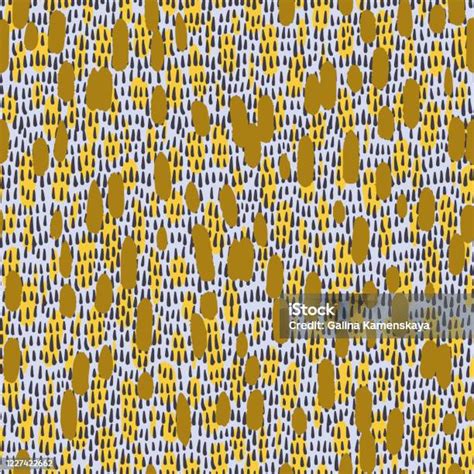 작은 브러시 스트로크 간단한 기하학적 요소 작은 화려한 그린 길쭉한 타원형 모양 파선 질감 미니멀 한 스타일의 추상 원활한 패턴과 트렌디 한 평면 그림 점박이에 대한 스톡