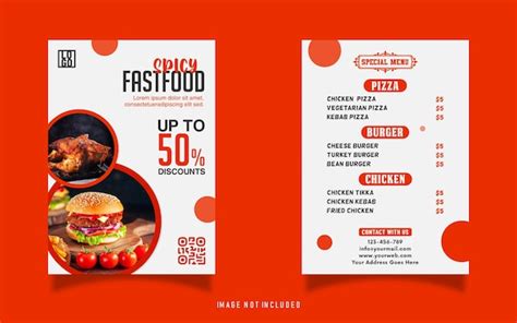 Plantillas De Diseño Listas Para Imprimir Del Volante De Comida Rápida