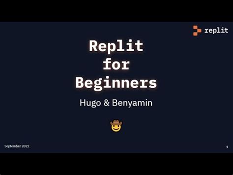 Replit Reps Event Replit Beginners Guide YouTube