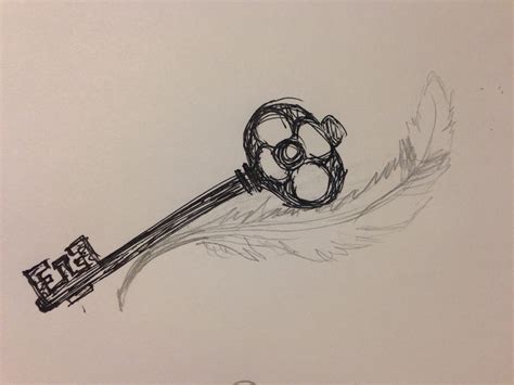 Skeleton Key Feather Skeleton Key Cool Tattoos Feather Ink Cute
