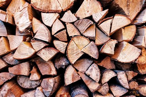 Background Texture Of Chopped Wood In A Stack Stock Image Colourbox