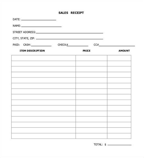 13 Free Sales Receipt Templates MS Word Excel PDF Formats Free