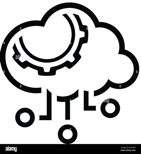Simple Cloud Processing Vector Icon Stock Vector Image And Art Alamy