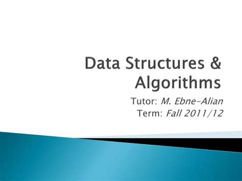 Ppt Data Structures And Algorithms Powerpoint Presentation Free Download Id3691013