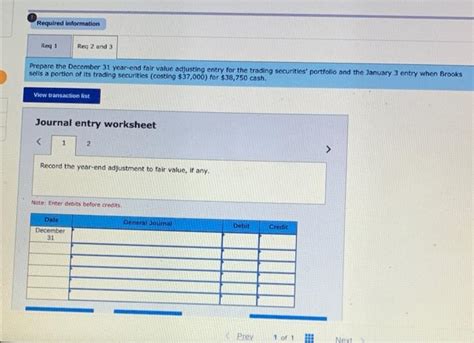 Solved Exercise 15 2 Required Information The Following