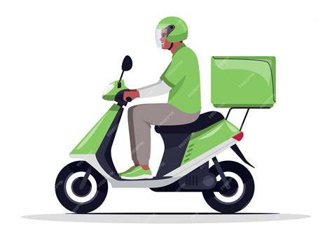 Premium Vector Order Home Delivery Semi Rgb Color Illustration