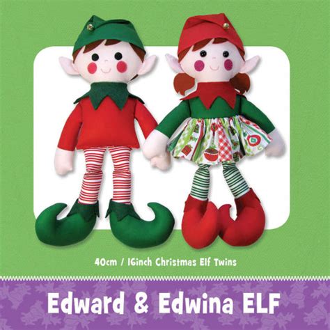 Edward And Edwina Elf Soft Toy Sewing Pattern
