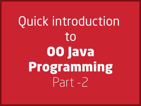 Packages Quick Introduction To Object Oriented Concepts In Java