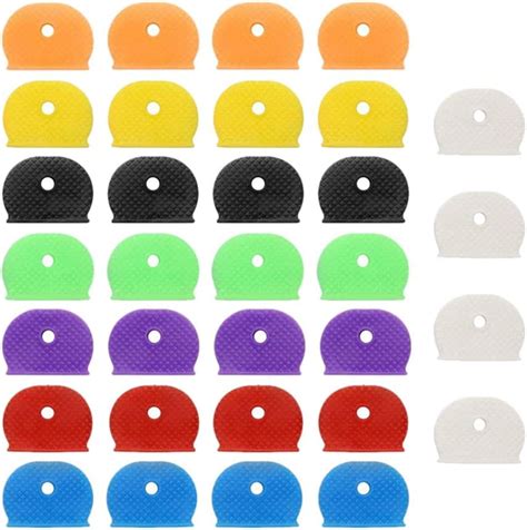 Key Caps Covers 32 Pcs Key Caps Covers Tags Set Rubber Key Identifier