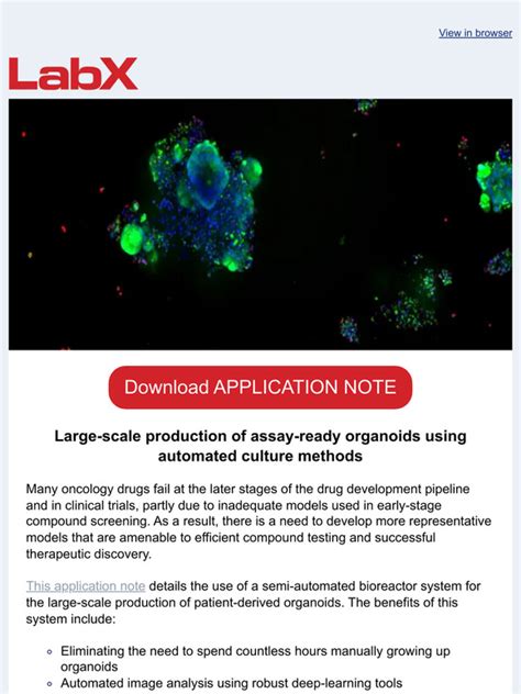 Labx Application Note Organoid Based Assays And High Throughput Drug Discovery Milled