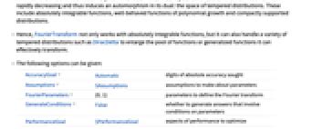 FourierTransformWolfram Documentation