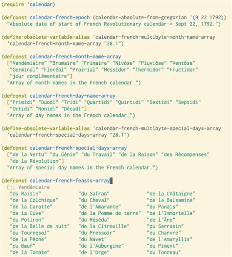 For Some Reason The Emacs Calendar Can Display The Names Of The Months