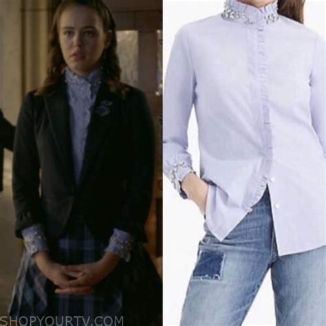 Legacies Season 1 Episode 14 Josies Blue Button Up Top Shop Your Tv