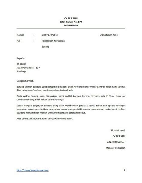 Contoh Surat Aduan Kerosakan Barang Apa Perlu Buat Apabila Barang