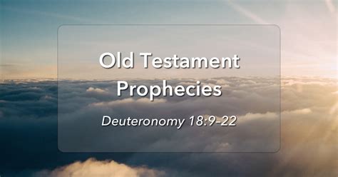 Glencairn Baptist Church Old Testament Prophecies