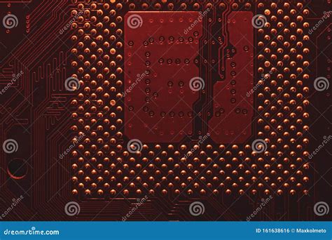 Processor Pins Macro Computer Motherboard Close Up Cpu Pins On A