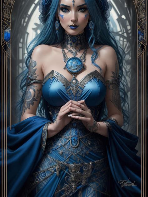 Tarot Card Judgement Beautiful Sexy Woman Blue 0 By Arrojado On Deviantart