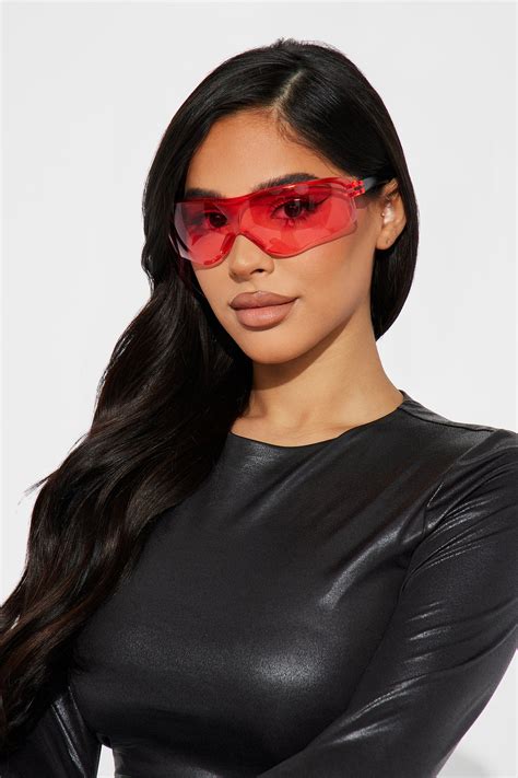 Cute And Sporty Sunglasses Pink Fashion Nova