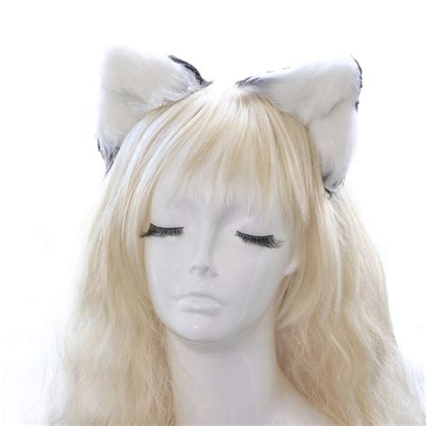 Kitty Ears White Furry Etsy