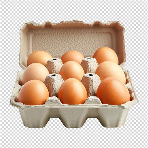 Premium Psd Egg Carton Box Isolated On White