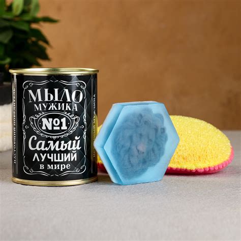 Набор в консервной банке "100% мужик" мыло + мочалка (9229648) - Купить ...
