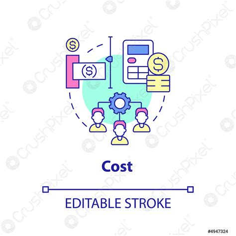 Cost Concept Icon Stock Vector 4947324 Crushpixel