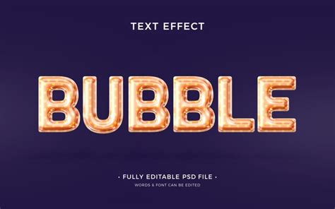 Premium Psd Bubble Text Effect