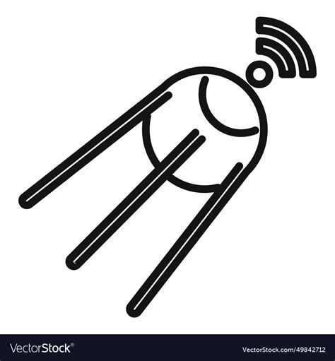 Satellite Internet Provider Icon Outline Vector Image