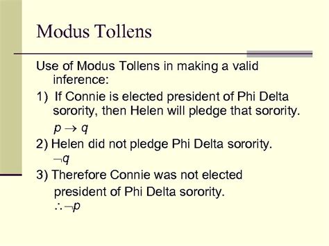 Modus Ponens The Following Valid Arguments Show Us
