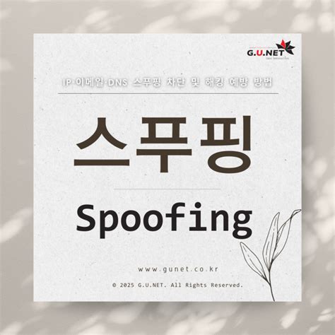 스푸핑spoofing 공격 완벽 정리 Ip·이메일·dns 스푸핑 차단 및 해킹 예방 방법 네이버 블로그