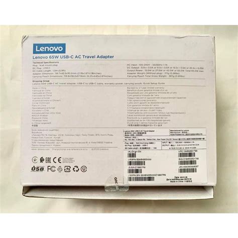 Lenovo Yoga W Usb C Ac Travel Adapter Shopee Philippines