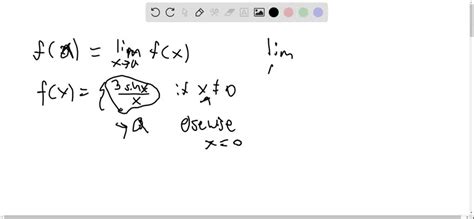 Solved Continuity Of A Piecewise Function Let F X { 3 Sin X X If X