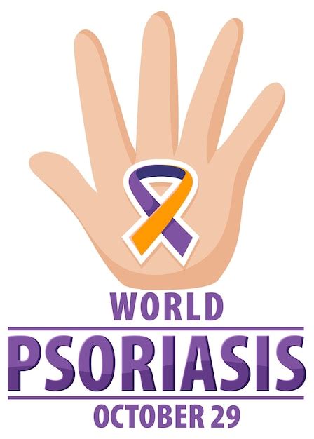 Poster Della Giornata Mondiale Della Psoriasi Vettore Gratis